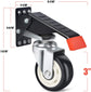 SPACEKEEPER Retractable Workbench Casters kit 880 Lbs -3 Inch Heavy Du ...