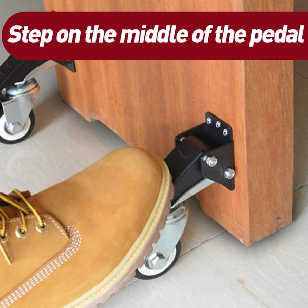 SPACEKEEPER Retractable Workbench Casters kit 660 Lbs - 4 Heavy Duty R ...